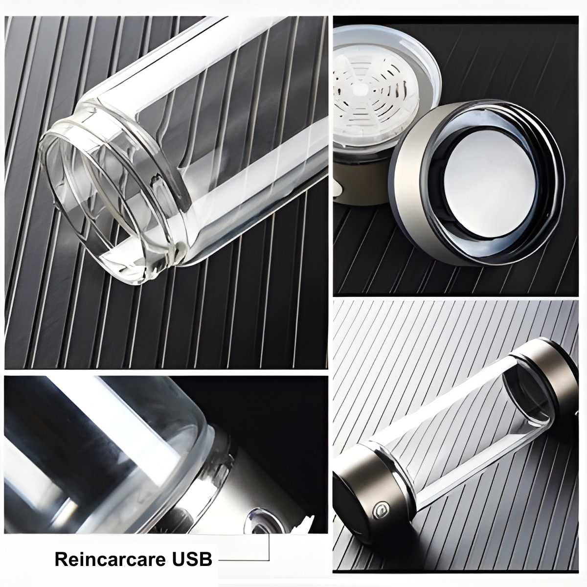 Бутилка за генериране на хидрогенирана/йонизирана вода NovEterna®, преносима, 420 ml, USB ...