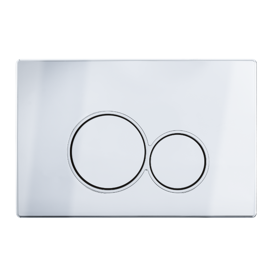 Buton de actionare rezervor WC, Balneo, crom ABS Se potriveste cu cadre ...