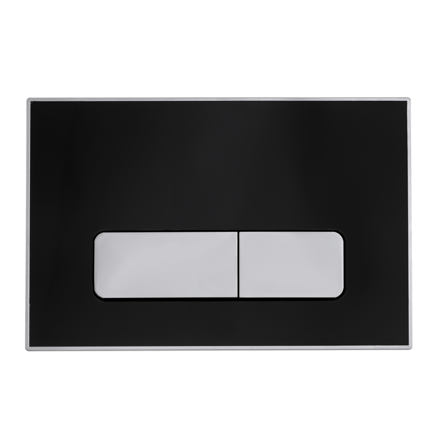 Buton de actionare rezervor WC, Balneo, negru material acrilic Se ...