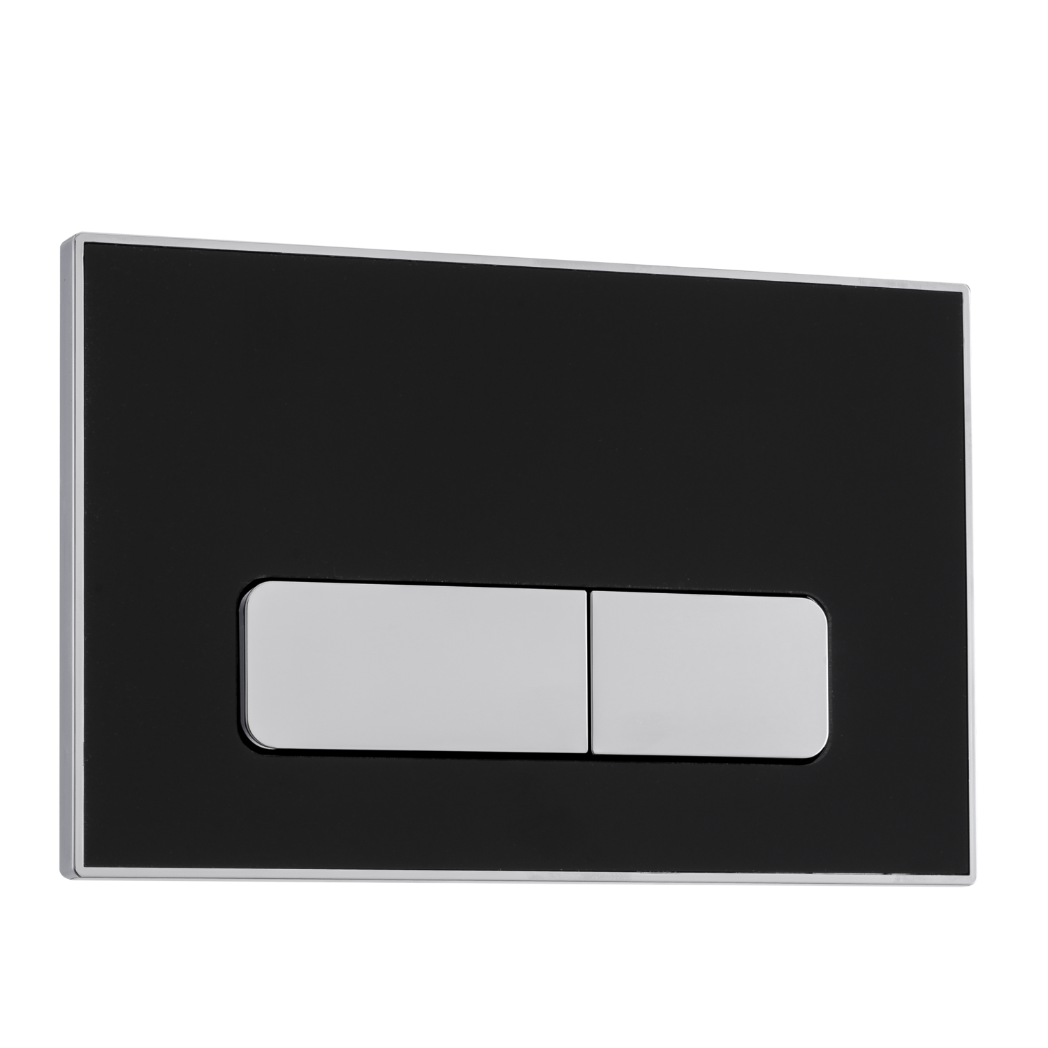 Buton de actionare rezervor WC, Balneo, negru material acrilic Se ...