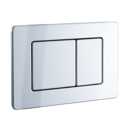 Buton de actionare rezervor WC, Balneo, crom otel inoxidabil Se ...