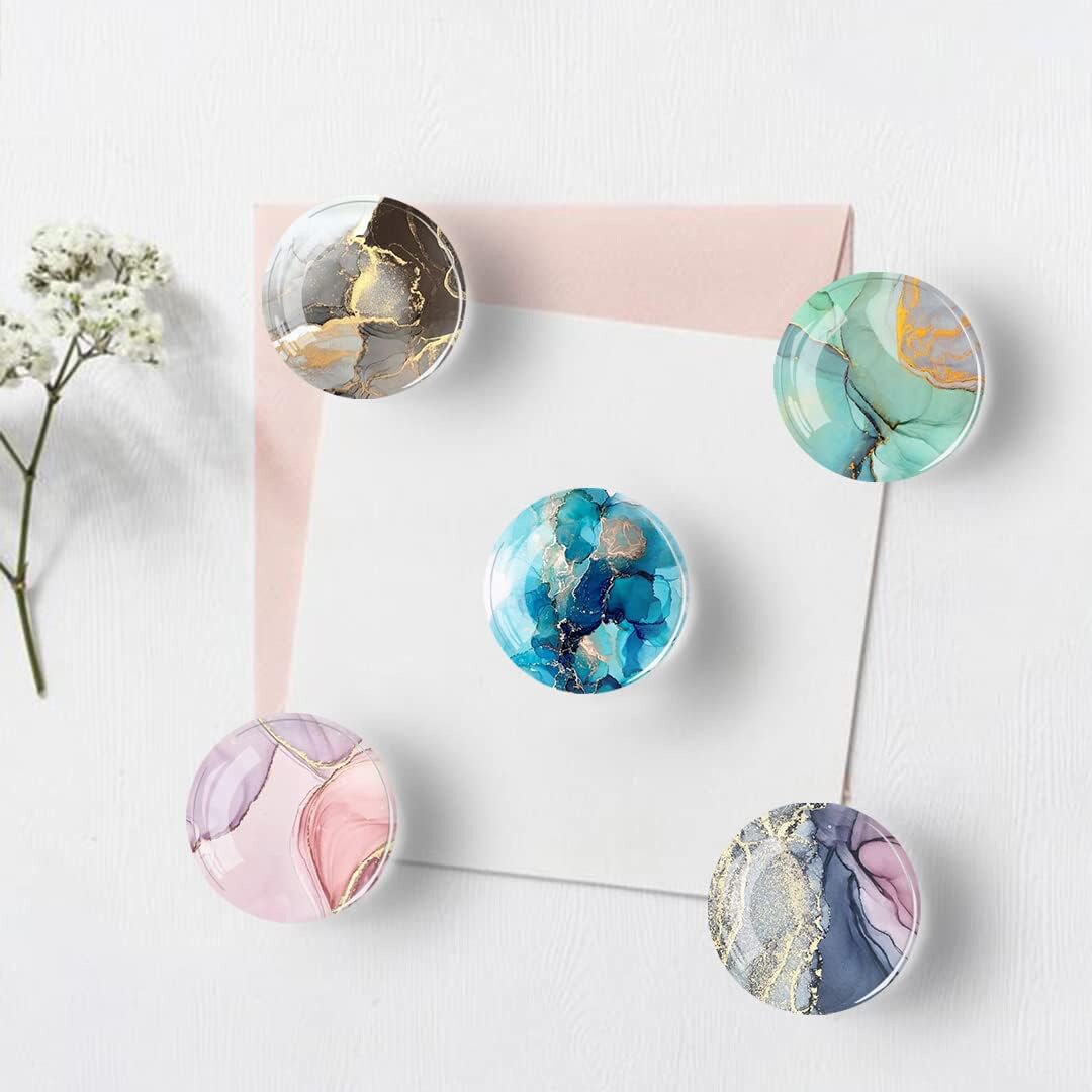 Set magneti de frigider, Vaxiuja, 12 piese, Sticla, 30mm, model de ...