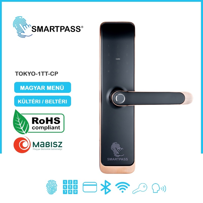 Smartpass Tokyo Intelligens Ajtózár (Okos Kilincs) Ujjlenyomat ...