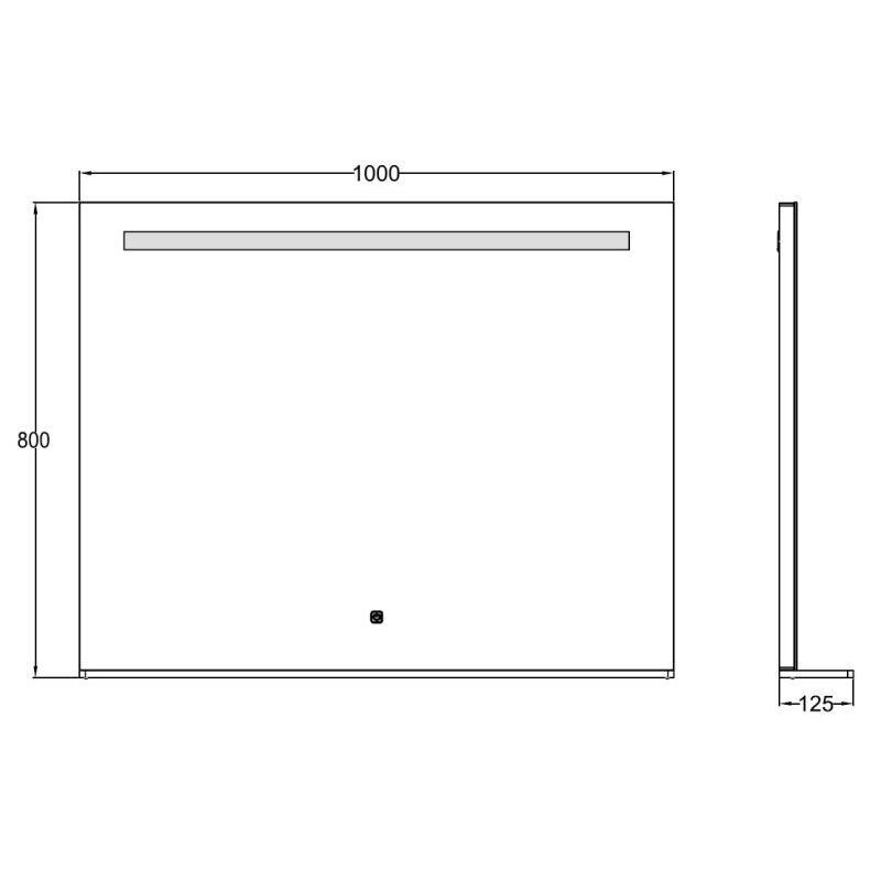 Oglinda LED, cu polita, lumina reglabila, dezaburire, 2 db buetooth ...