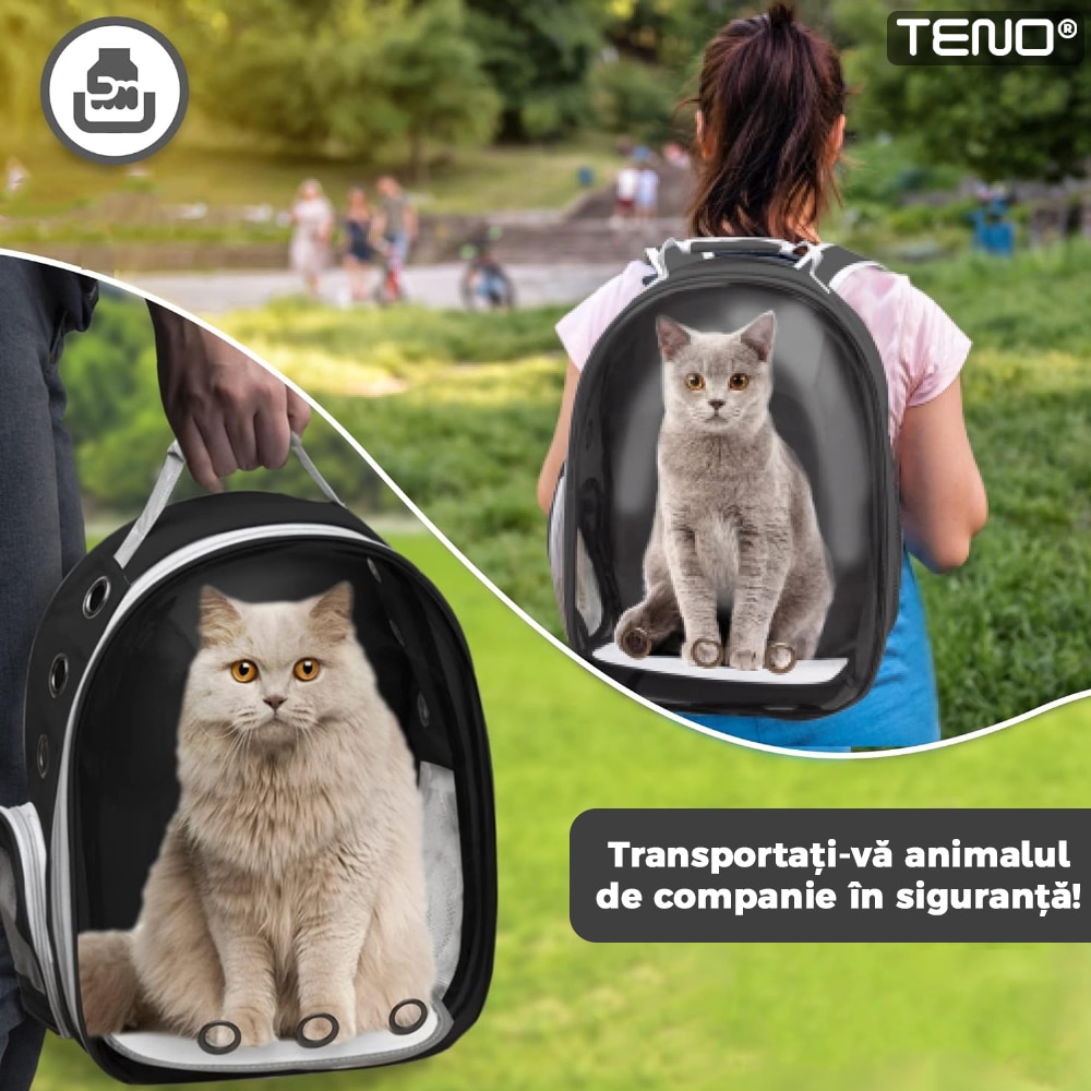 Rucsac Transport Animale Teno®, greutate Max 7kg, hublou panoramic ...