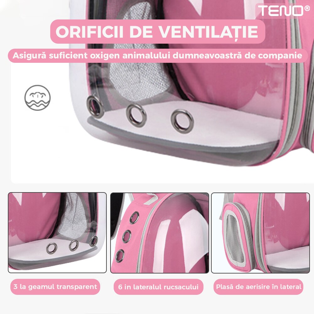 Rucsac Transport Animale Teno®, greutate Max 7kg, hublou panoramic ...