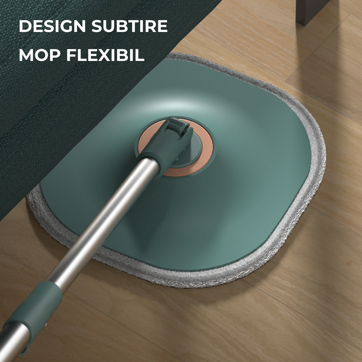 Set Mop Rotativ cu Galeata DreamRamp, Separa Apa Murdara de Cea Curatam ...