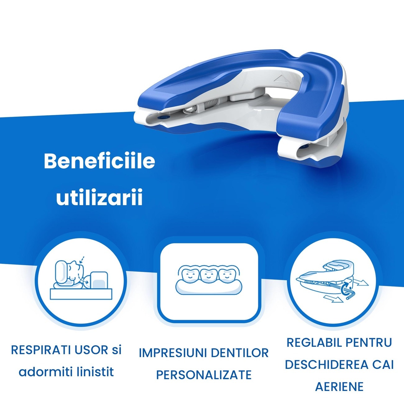 Gutiera antisforait, YHJ, Better Sleep, bruxism, din silicon, alb - eMAG.ro