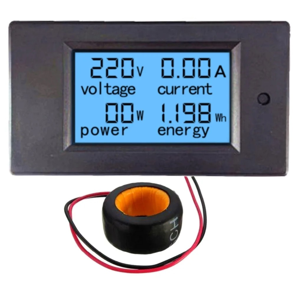 Contor Digital de Putere cu Voltmetru si Ampermetru LED, 100A/80~260V ...