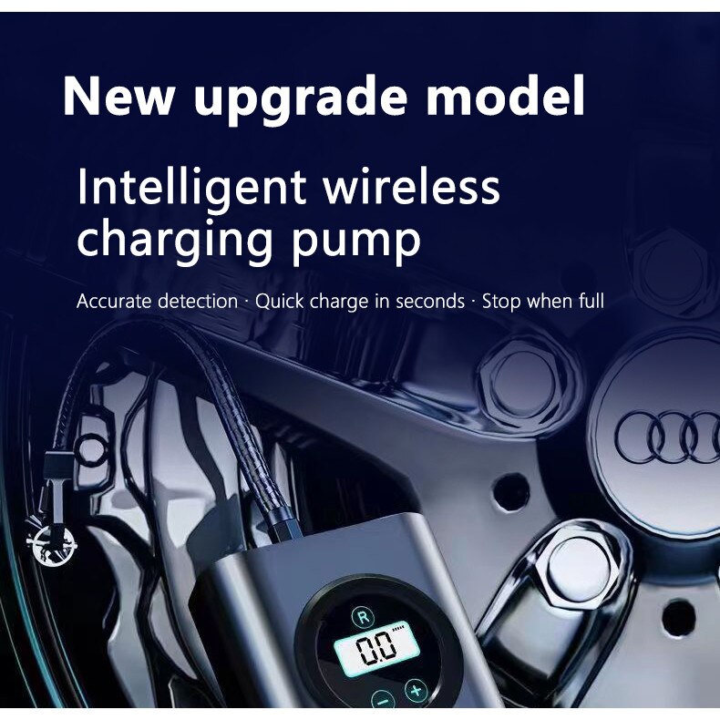 Compresor auto portabil cu baterie 7.4v/3600mAh, pentru roti gonflabile ...