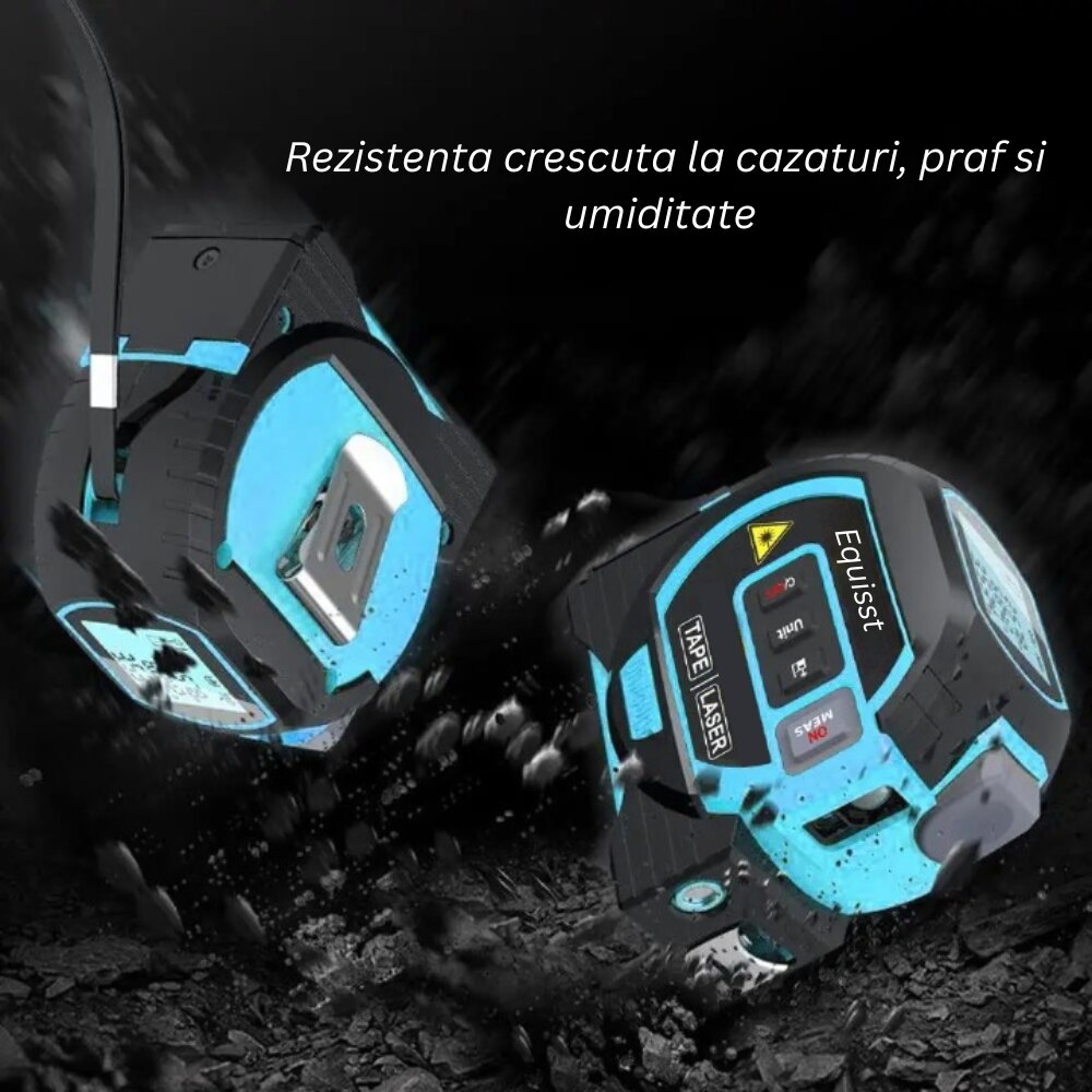 Ruleta Equisst®, Smart 3 in 1 cu afisaj LCD, interior/exterior ...