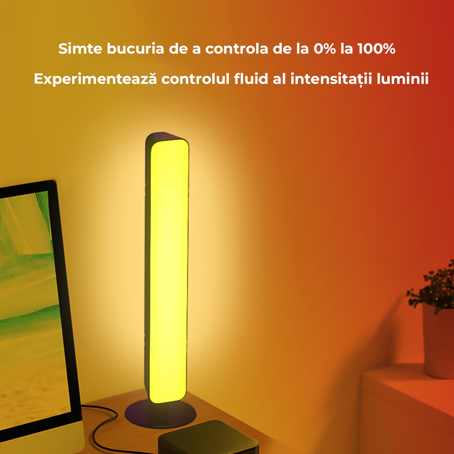 Bare luminoase cu leduri RGB Elindor®, lumina ambientala, cu ...