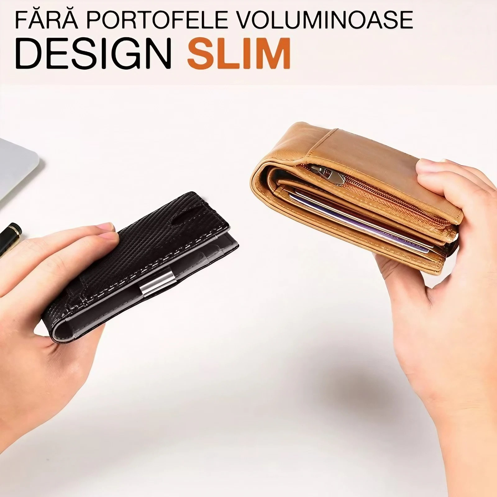 Portofel piele eco, barbati, NovEterna®, Eleganta si Securitate ...