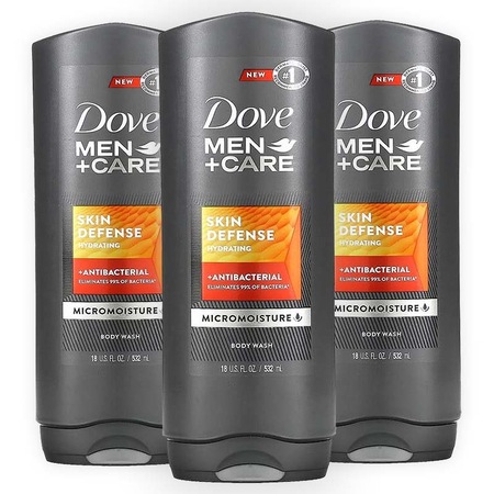 Pachet 3 x Gel de dus Dove Men +Care Skin Defence pentru corp si fata ...