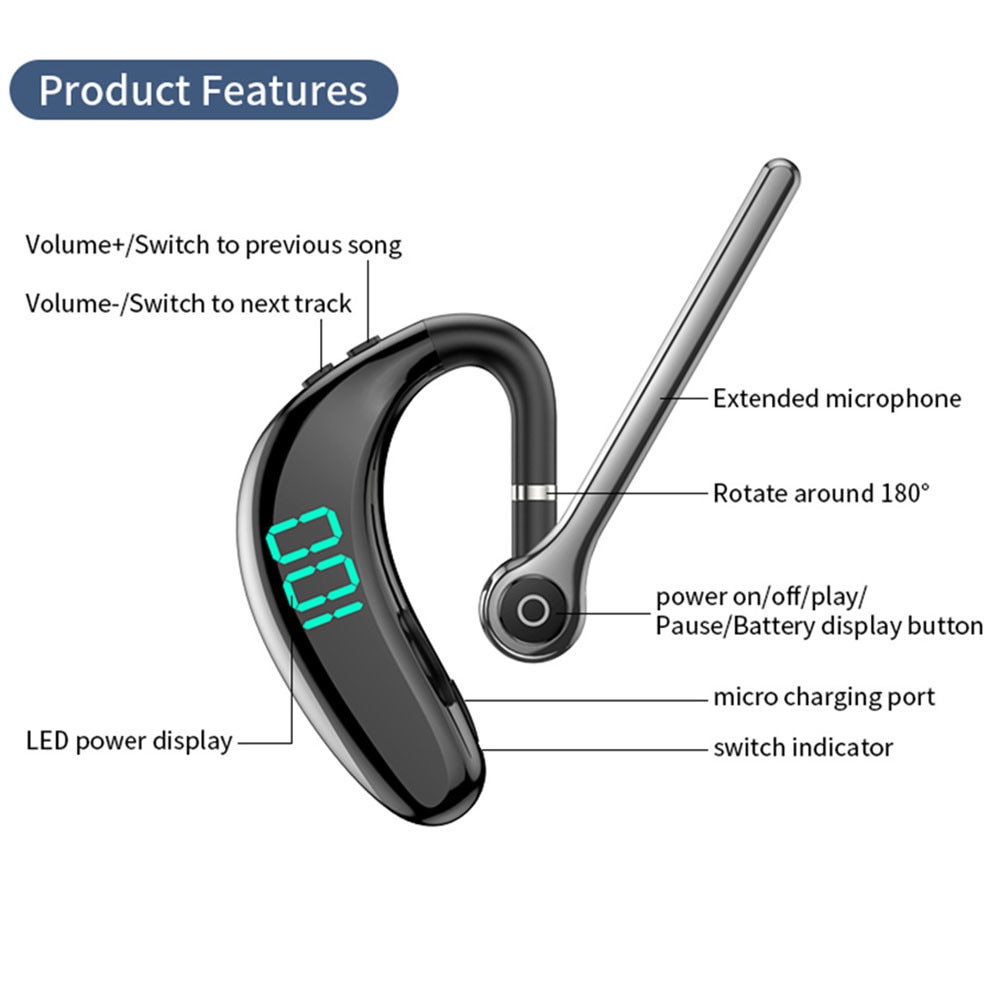 Casca Bluetooth Wireless Business V18, Tip Handsfree, Bluetooth 5.3 ...