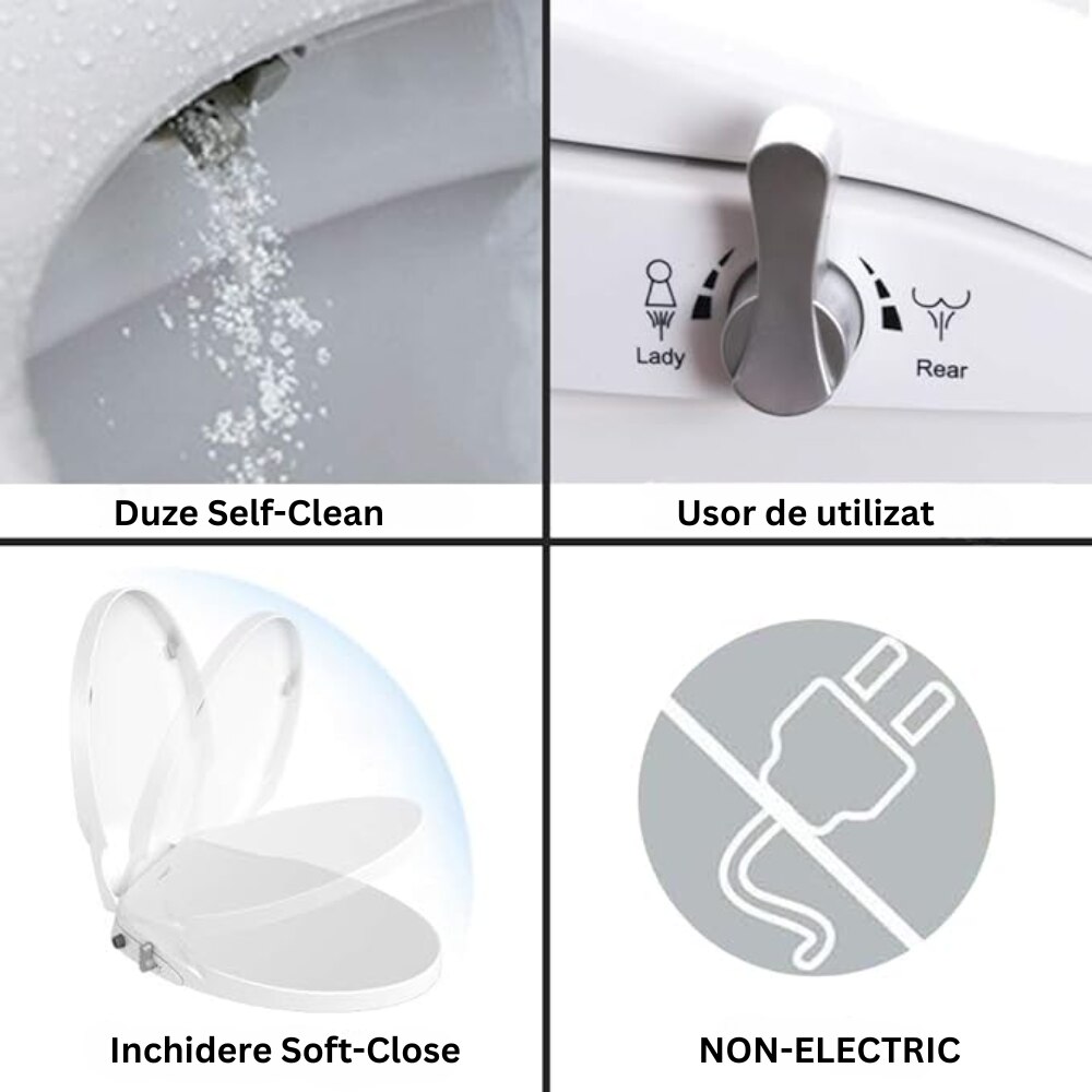 Capac WC Equisst® cu Bideu integrat, duze Self-Clean, non-electric ...
