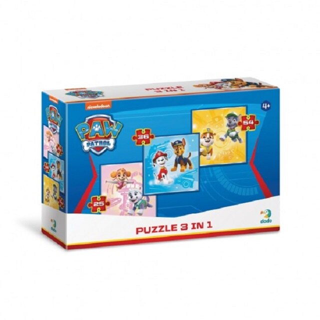 Пъзел 3 в 1 Paw Patrol, Brave Puppies, Dodo - eMAG.bg