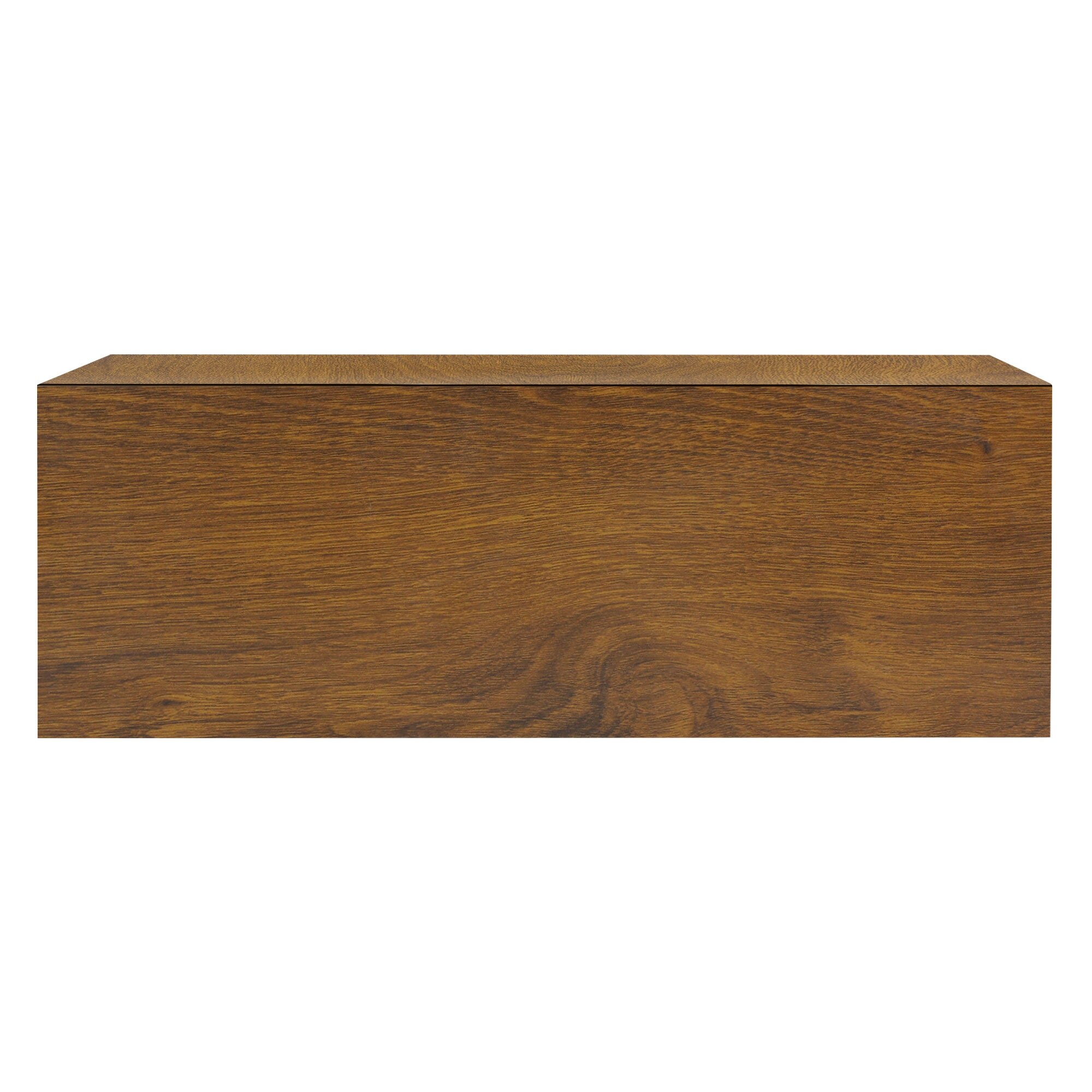 Raft de perete cu sertar ML-Design, mdf pal, nuc, 46x30x15cm, montare ...