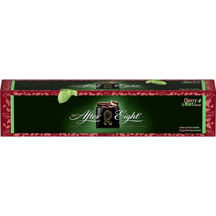 Ciocolata neagra cu menta si aroma de cireșe, After Eight, Cherry, 400g ...