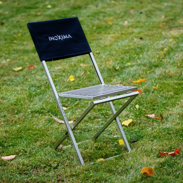 Scaun cu spatar Inoxima, din inox, pliabil - eMAG.ro