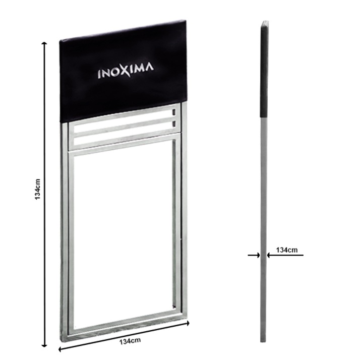 Scaun cu spatar Inoxima, din inox, pliabil - eMAG.ro