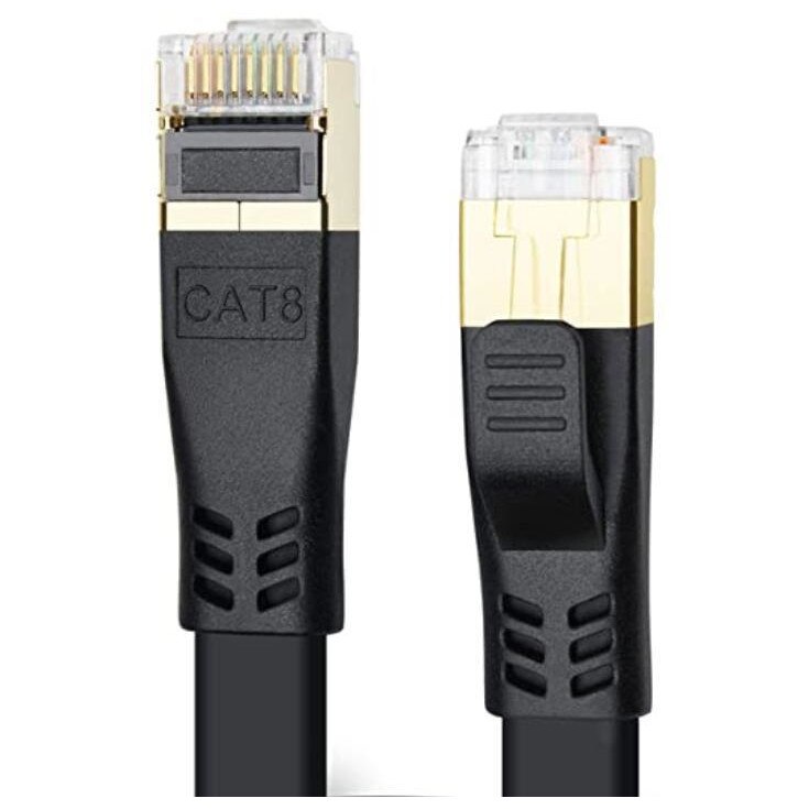 Cablu de internet, JENUOS®, cablu de retea plat, cu conductor de cupru ...