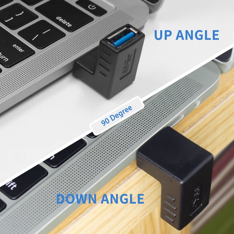 Set de 2 adaptoare de extensie USB 3.0, JENUOS®, mufa tip A la mufa tip ...