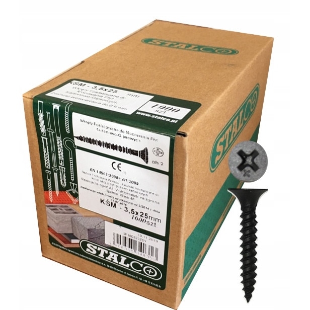Винтове за дърво, Stalco, Стомана, 3.5x35 mm, 1000 бр. - eMAG.bg
