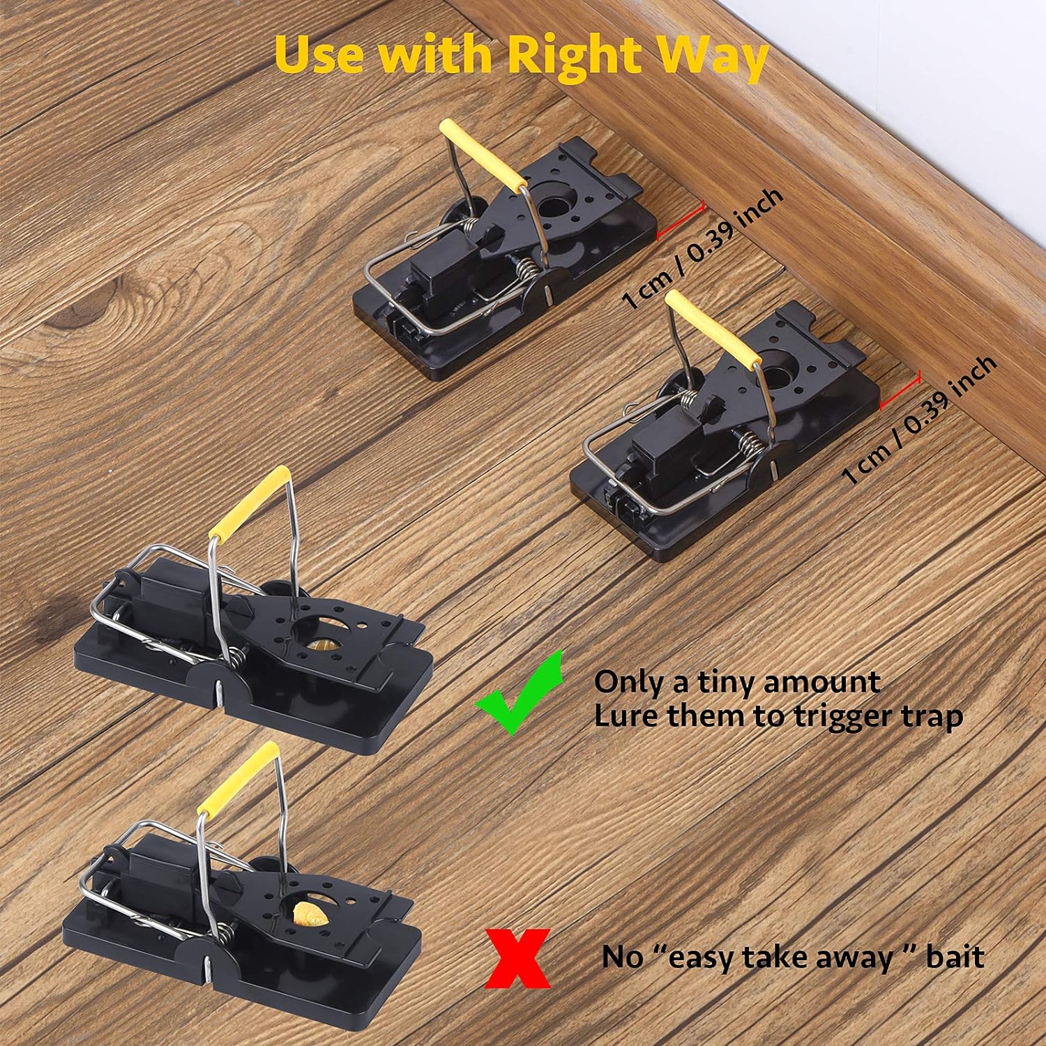 Set 6 capcane soareci, Reutilizabile, Negru - eMAG.ro