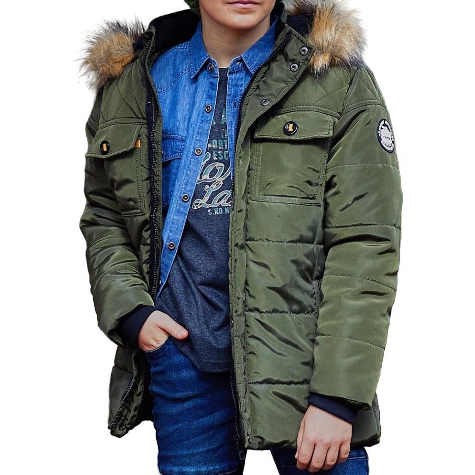 Geaca copii, Energiers, Poliester, Verde, 140cm, 10+ - eMAG.ro