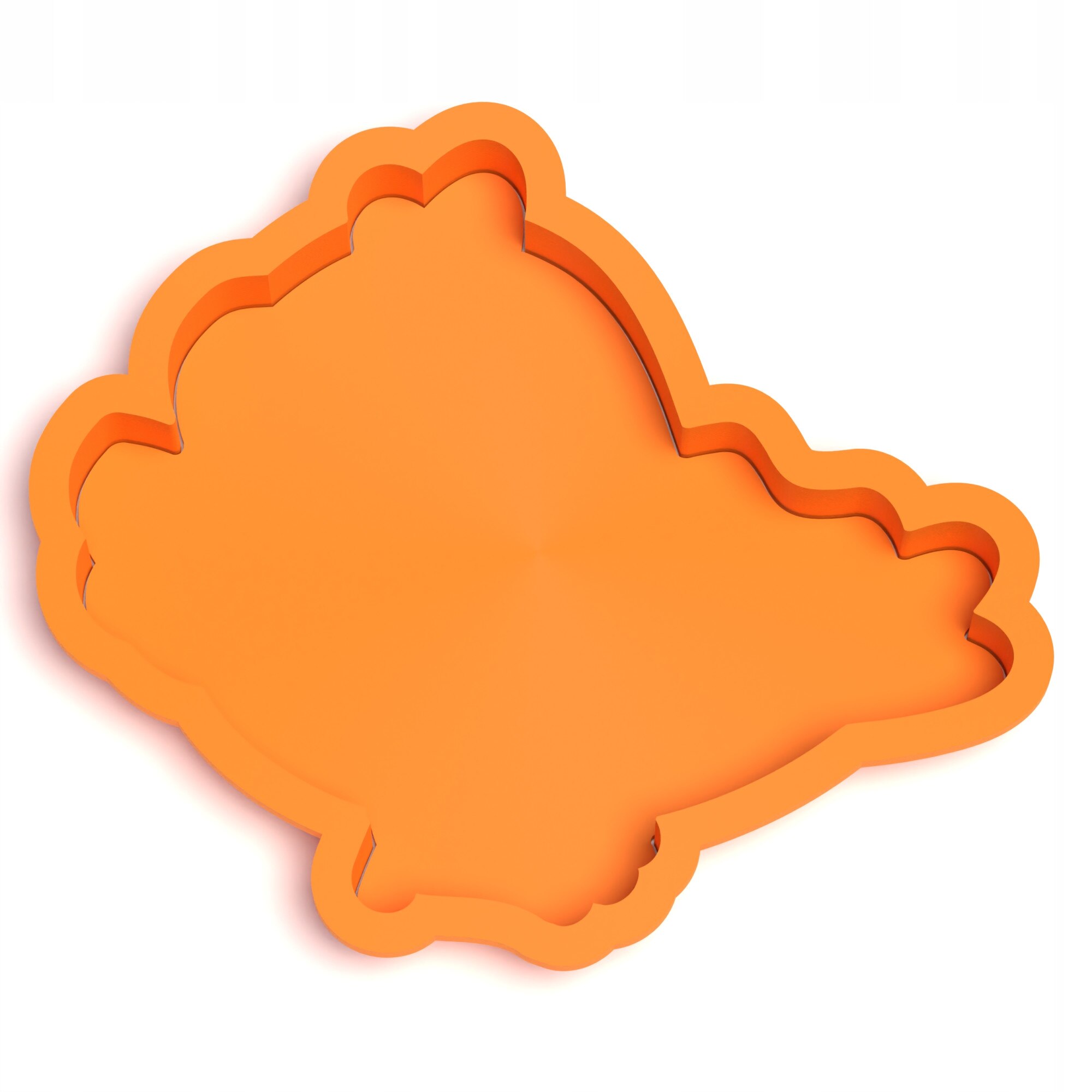 Forma de taiat prajituri, Model pasare, Plastix, 8 x 12 cm, Portocaliu ...