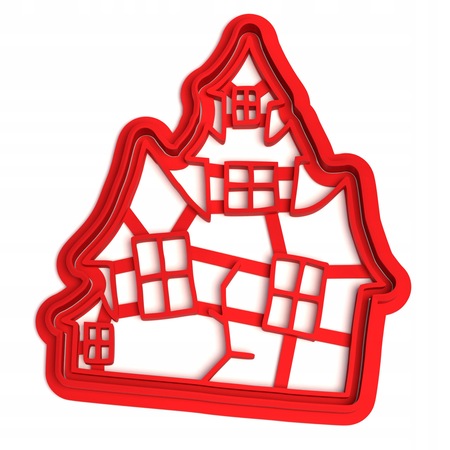 Dispozitiv de taiat prajituri, Model castel bantuit, Rosu - eMAG.ro