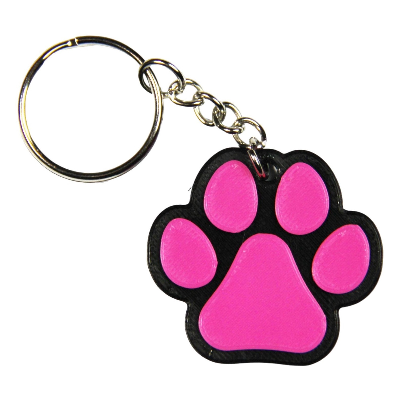 Breloc in forma de labuta de caine/pisica, Plastic, 4x3.5cm, Roz - eMAG.ro