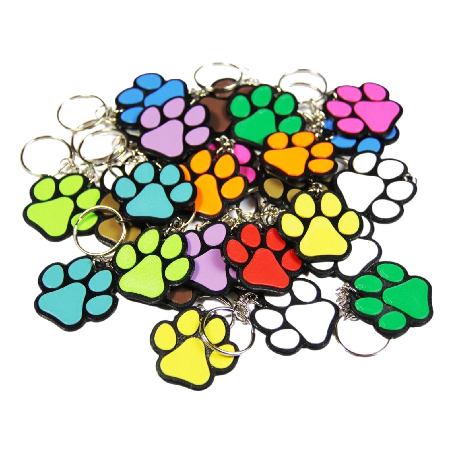 Breloc in forma de labuta de caine/pisica, Plastic, 4x3.5cm, Roz - eMAG.ro