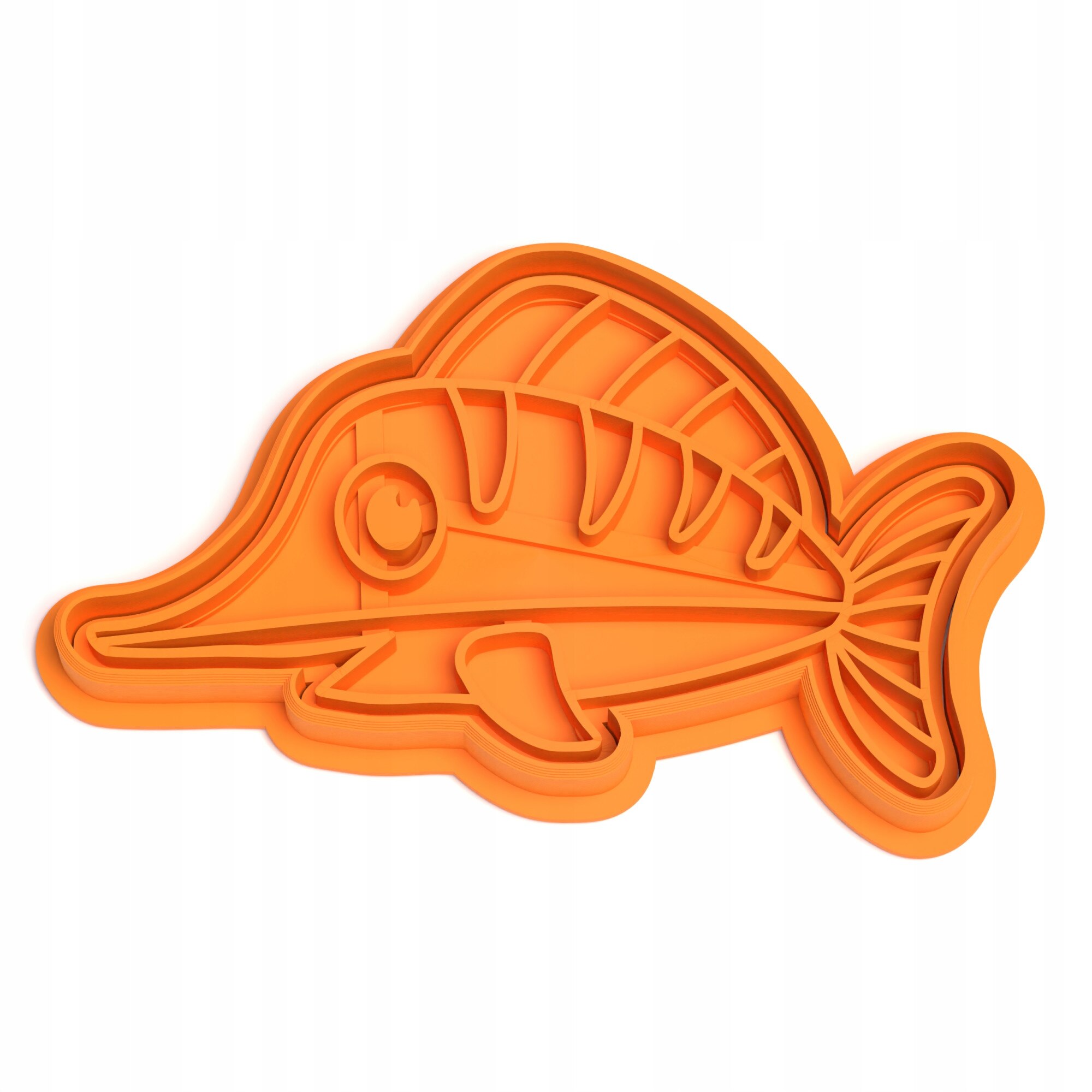 Cutter pentru biscuiti, Plastic, Forma peste, 8 cm, Portocaliu - eMAG.ro