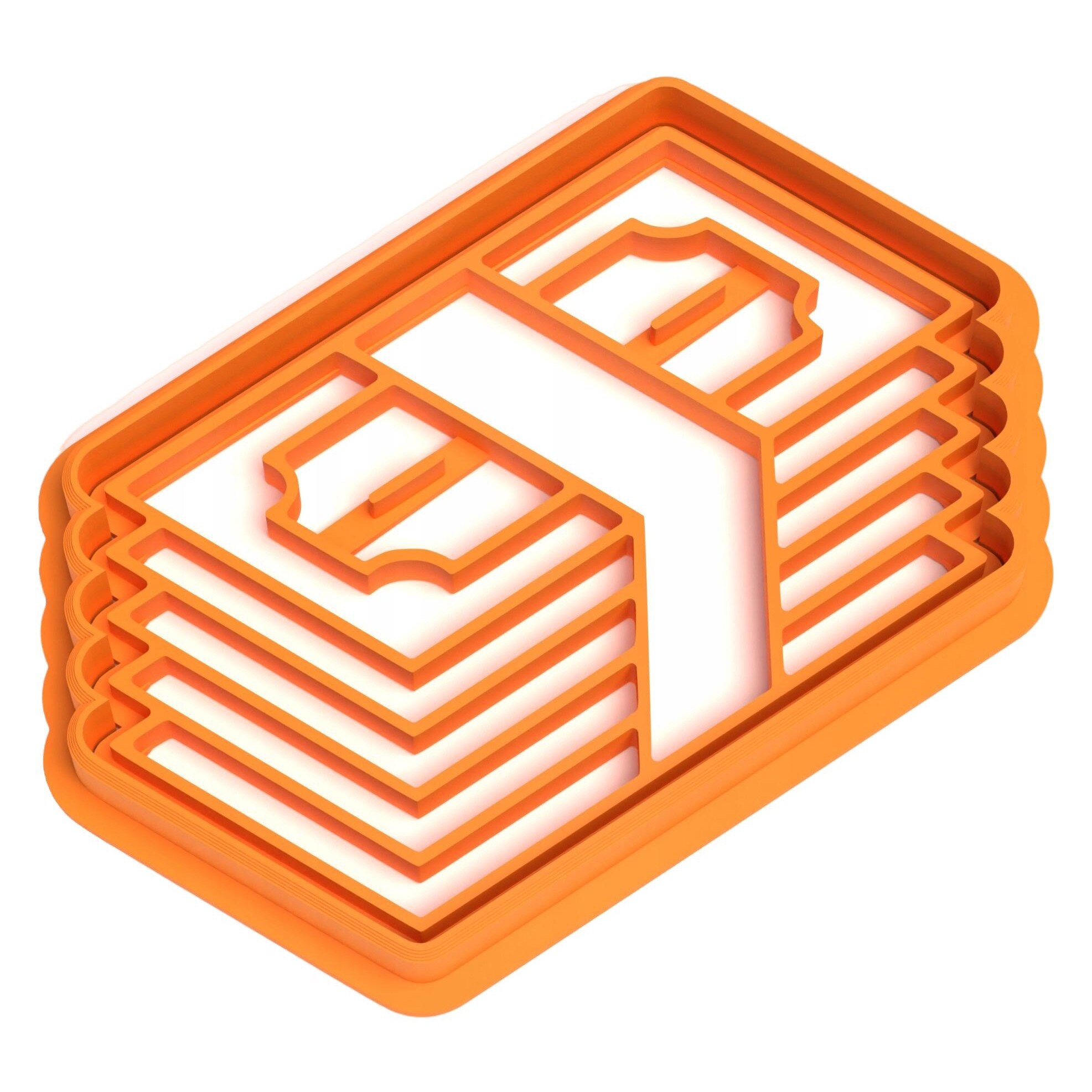 Forma fursecuri Teanc de bani, Plastic, 8cm, Portocaliu - eMAG.ro