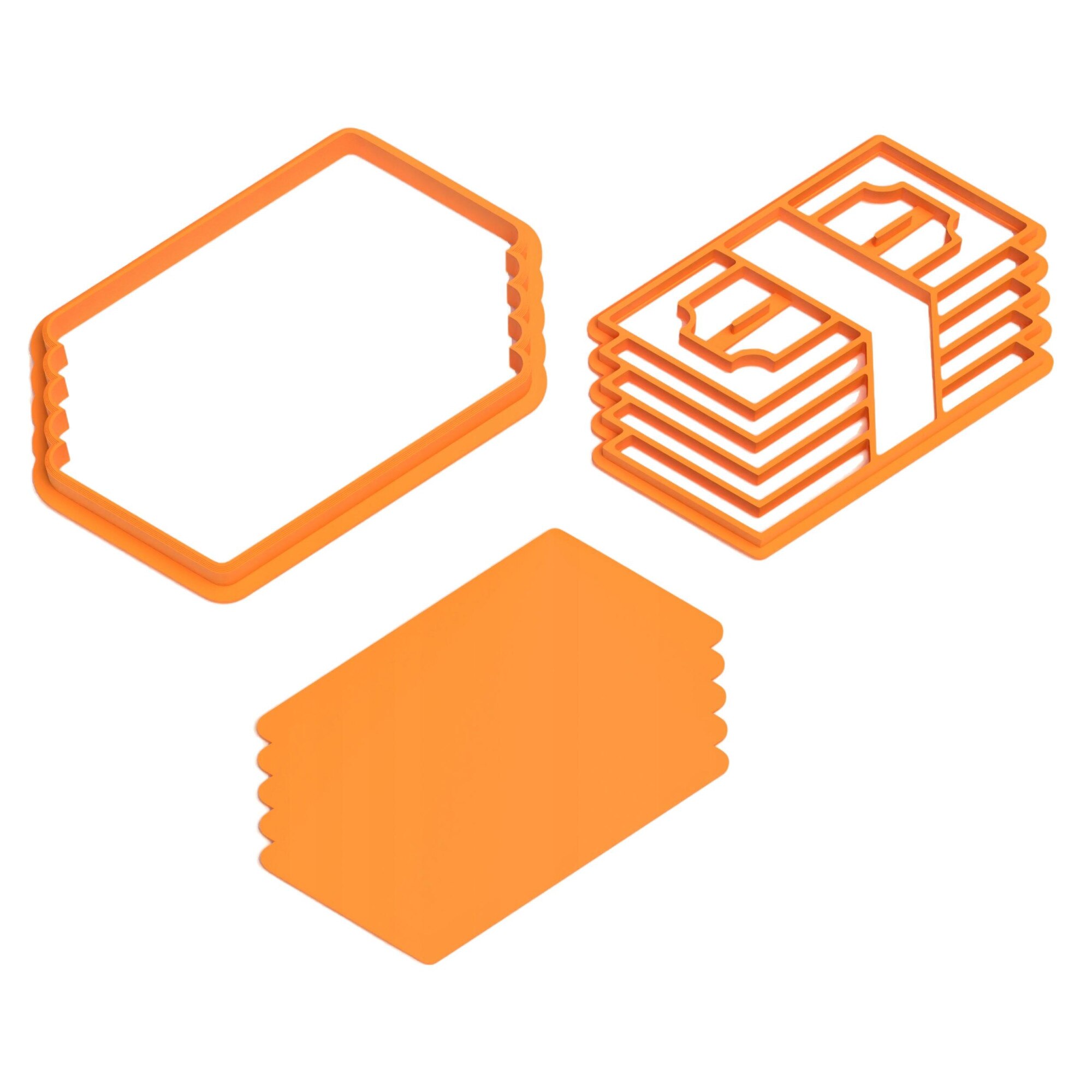 Forma fursecuri Teanc de bani, Plastic, 8cm, Portocaliu - eMAG.ro