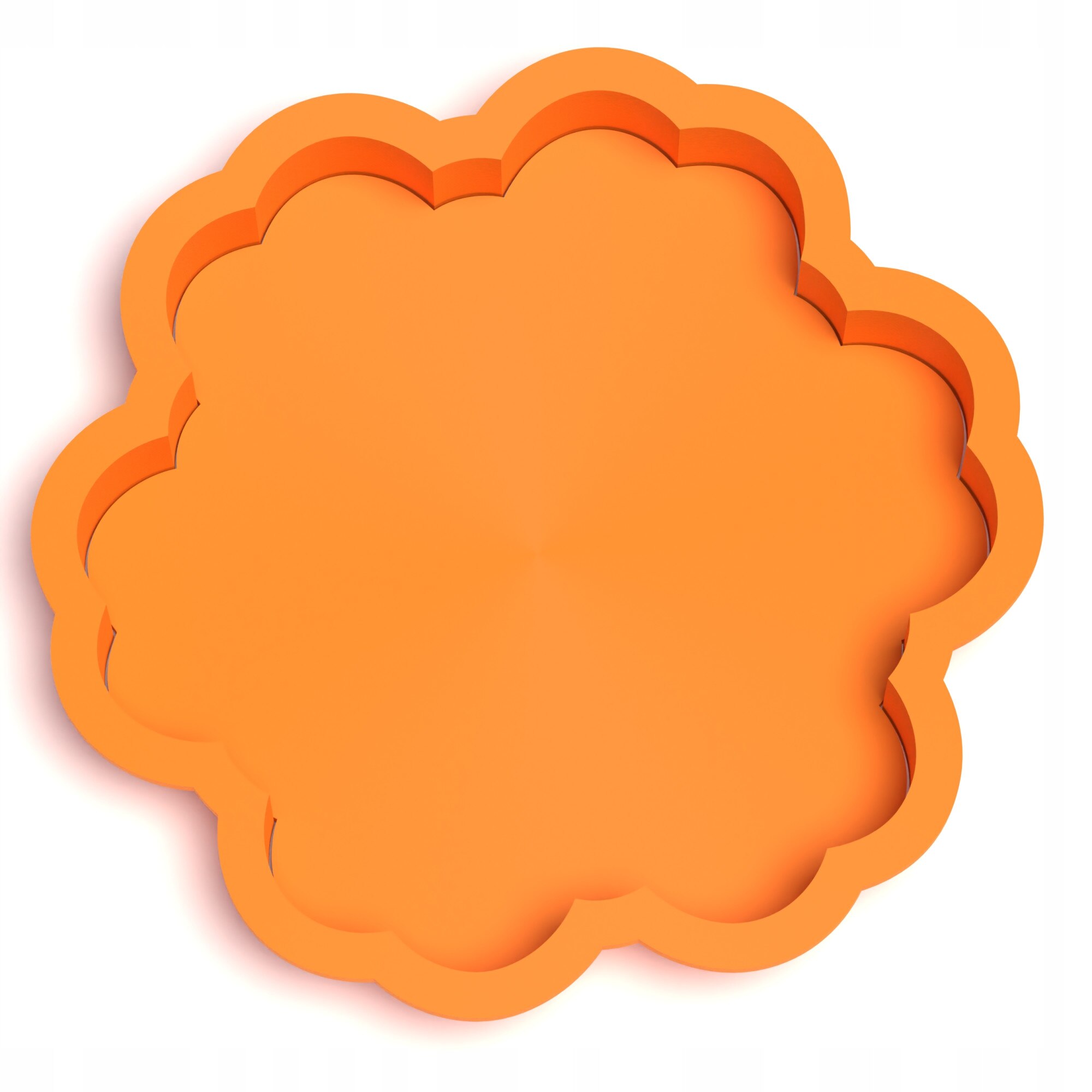 Forma biscuiti, Model Floare 4, 8 cm, Portocaliu, Plastic - eMAG.ro