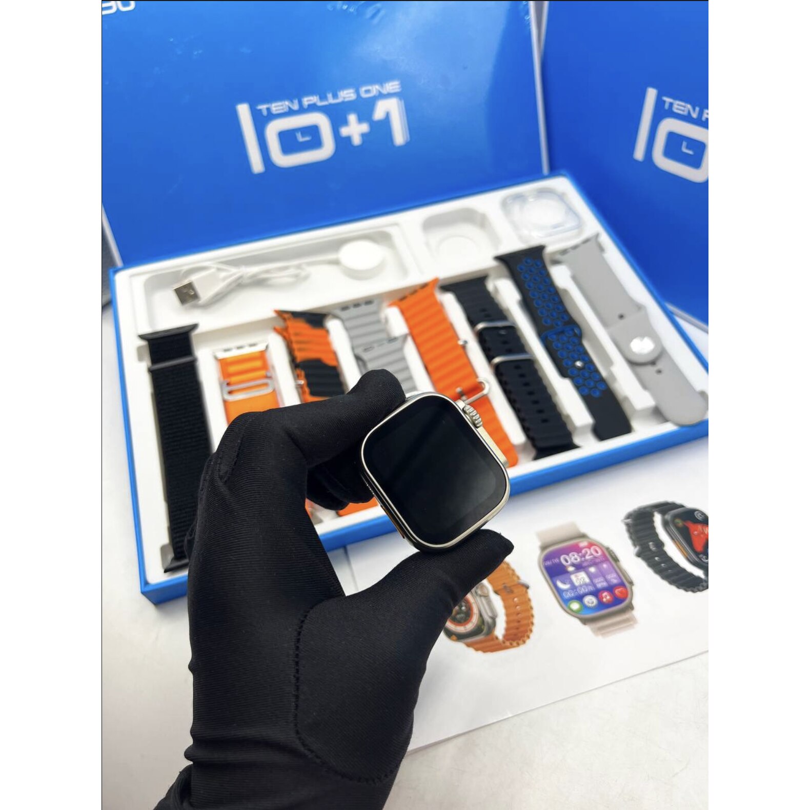 Ceas smartwatch inteligent cu 8 curele - eMAG.ro