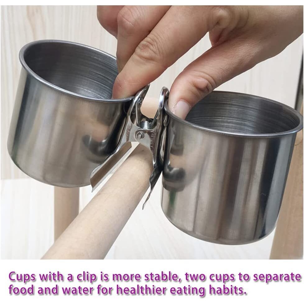 Cutii de mancare pentru pasari, LLWL, Inox, Argintiu - eMAG.ro