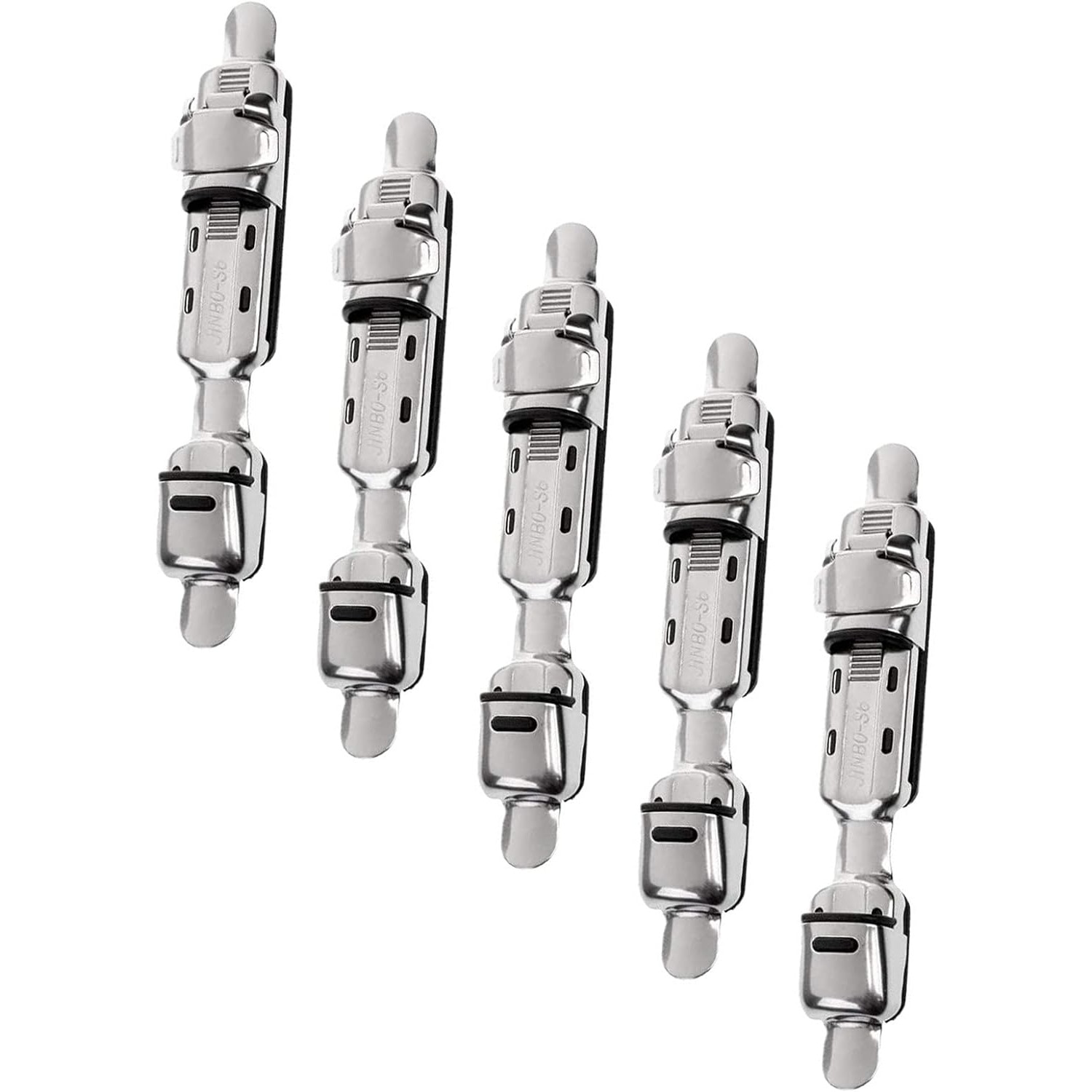 Set 5 roti mulineta pentru undite, LLWL, Inox, Argintiu - eMAG.ro