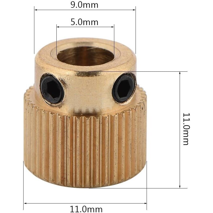 Set 10 roti imprimanta, LLWL, Metal, Auriu - eMAG.ro