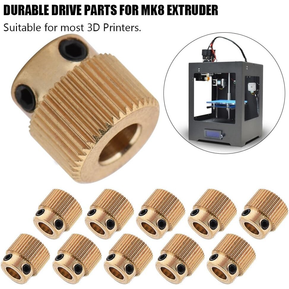 Set 10 roti imprimanta, LLWL, Metal, Auriu - eMAG.ro