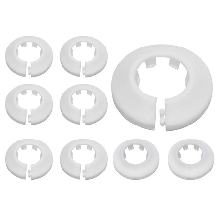 Set 24 capace de mascare pentru tevi, LLWL, Plastic, 25mm, Alb - eMAG.ro