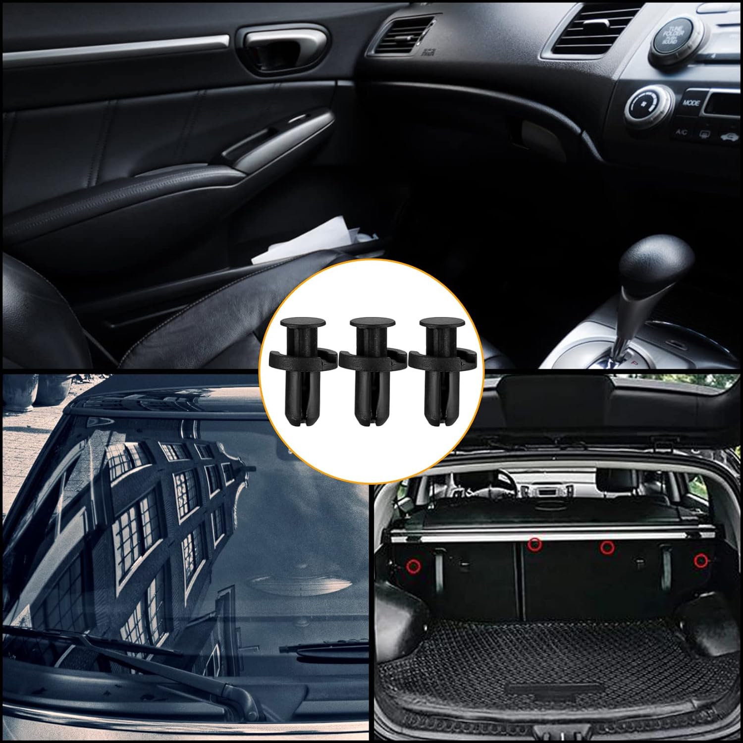 Set 100 cleme si dispozitiv pentru fixare nituri, LLWL, Plastic ...