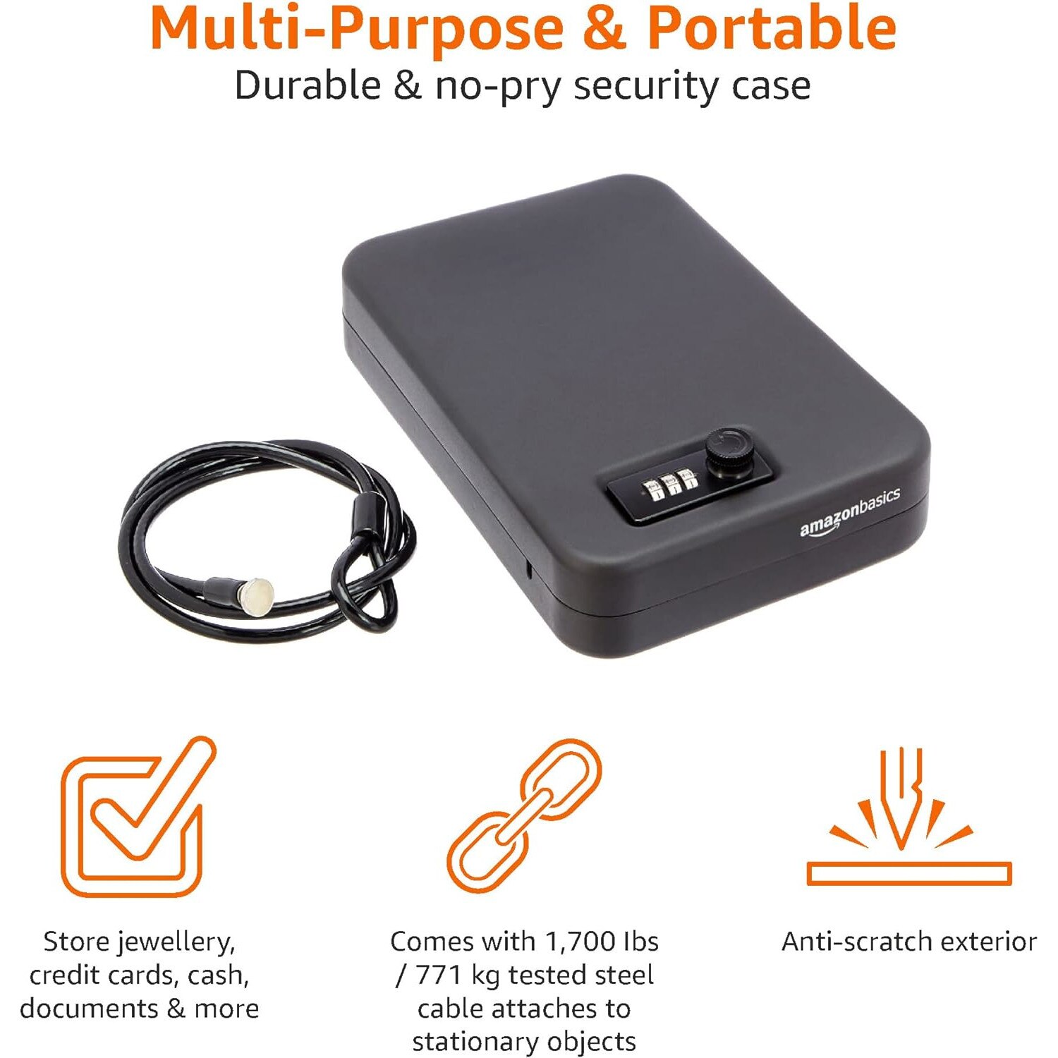 Mini seif, LLWL, PVC, Pentru bijuterii/documente, Gri - eMAG.ro