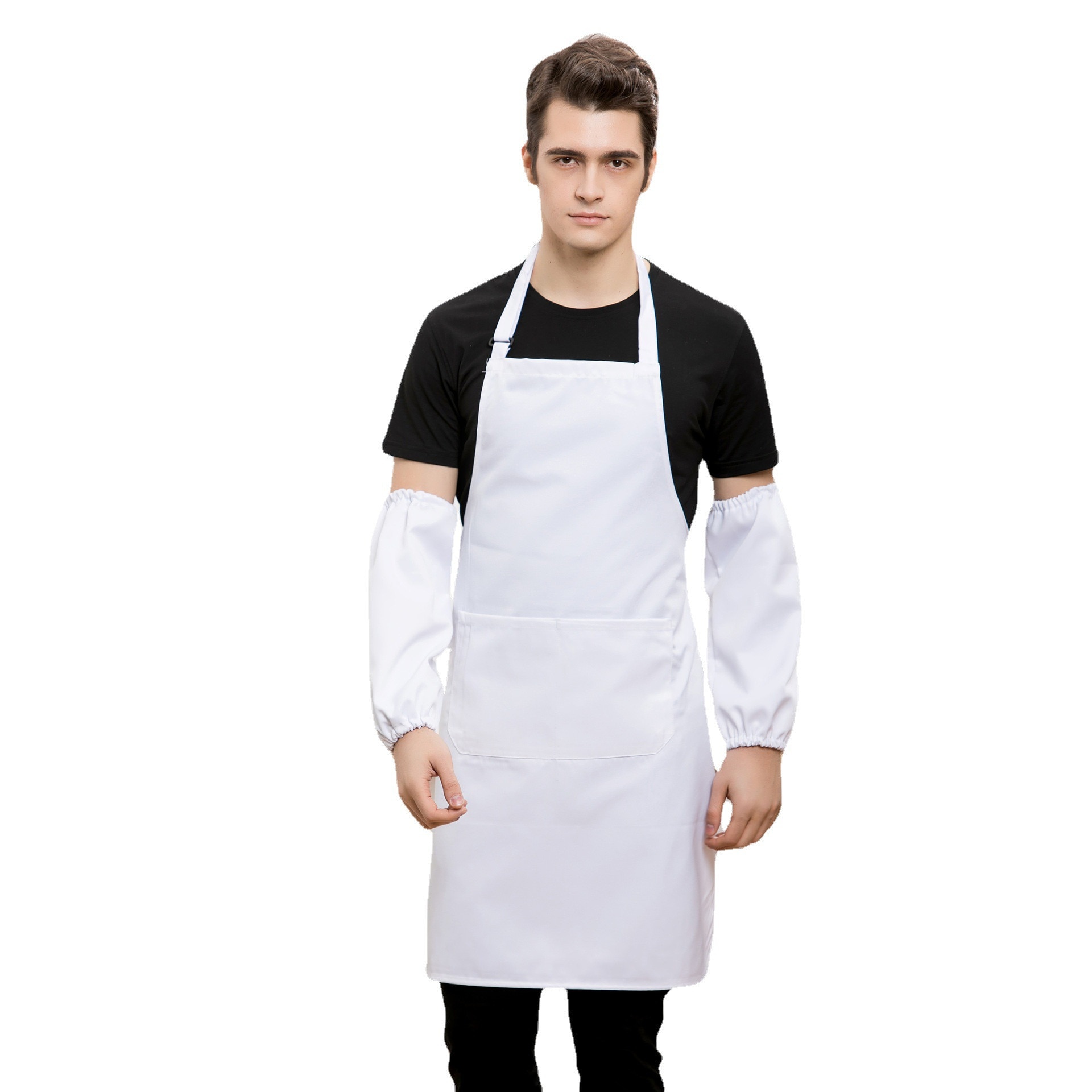 Sort de bucatarie, LLWL, Poliester, Reglabil, One-Size, Alb - eMAG.ro