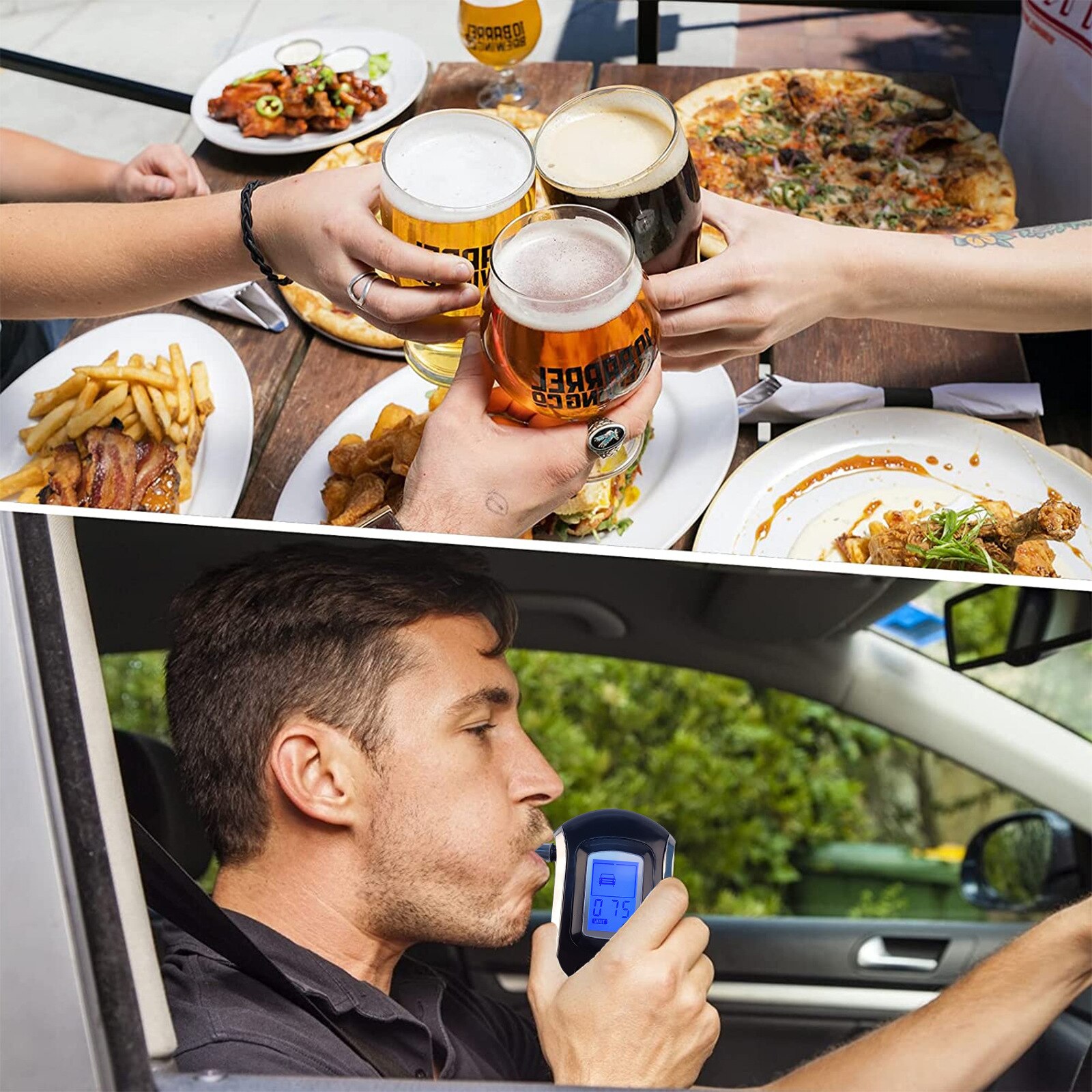 Aparat alcooltest, LLWL, Display LCD, Negru - eMAG.ro