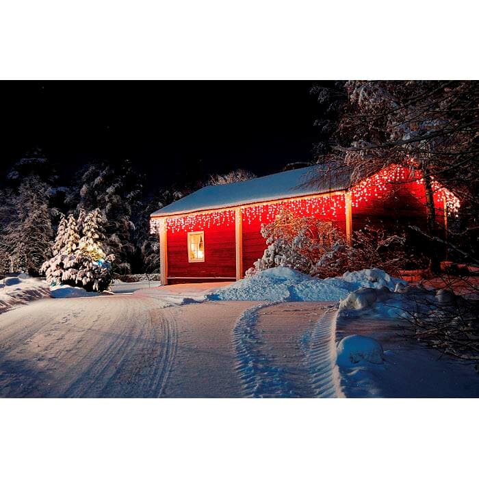 Instalatie perdea, exterior 6m x 1m, 200 LED, multicolor ...