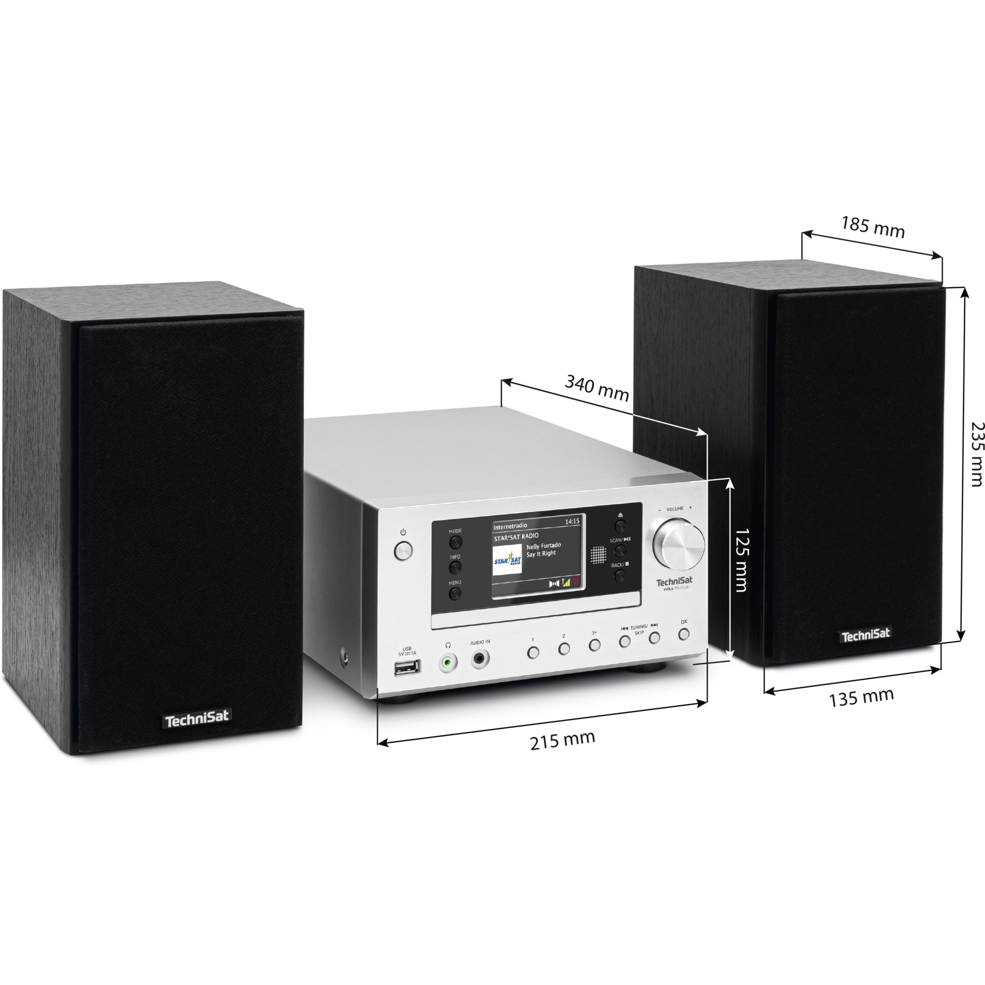 Sistem audio, TechniSat, Bluetooth, USB, Negru - eMAG.ro